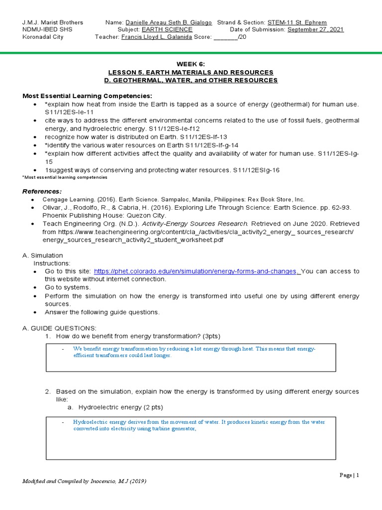 Earth Materials and Resources Overview | PDF | Environmental Science ...