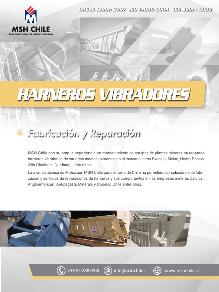 MSH Chile - Harneros Vibradores | PDF