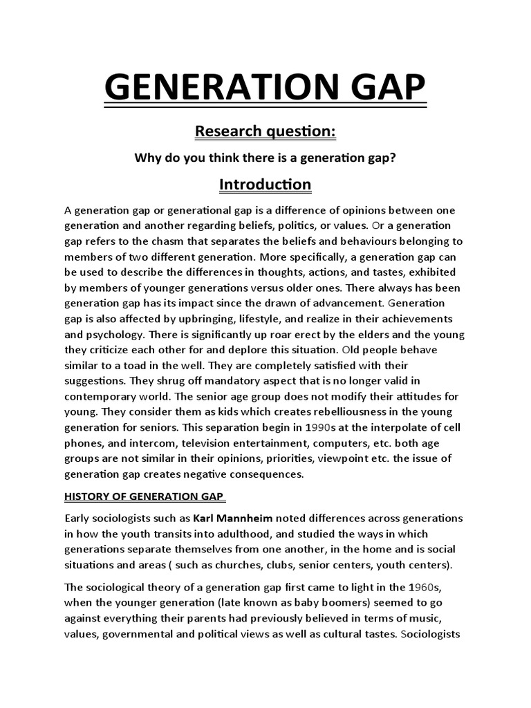 Generation Gap 1960s