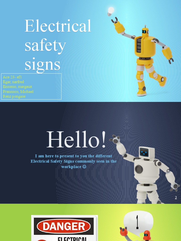 Electrical Safety Signage Overview | PDF | High Voltage | Electrical ...
