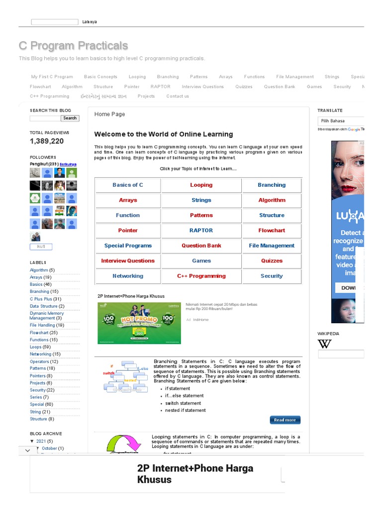 C Program Practicals - Home Page | PDF | C (Programming Language ...