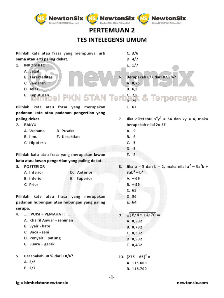 Soal SC TPA 2 2020 | PDF