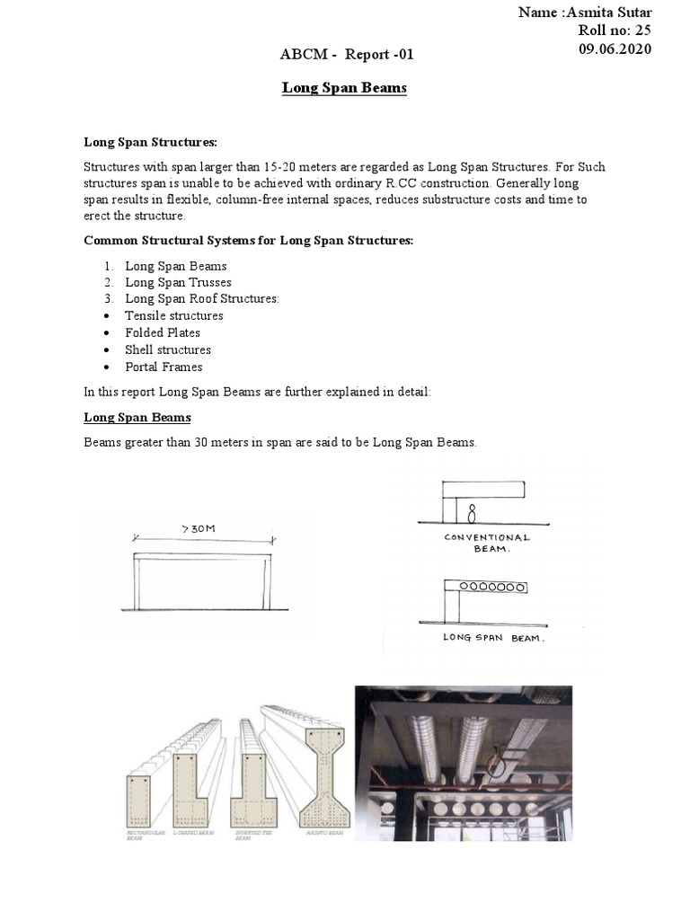 25 AsmitaS Long Span Beams | PDF | Truss | Beam (Structure)