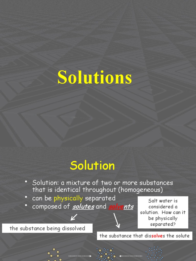 Chapter 16 Solutions PPT Grade 7 | PDF | Solution | Solubility