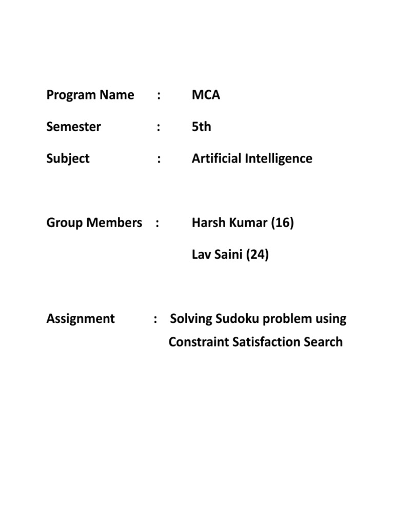 Sudoku Using Constraint Satisfaction | PDF | Computing | Filename