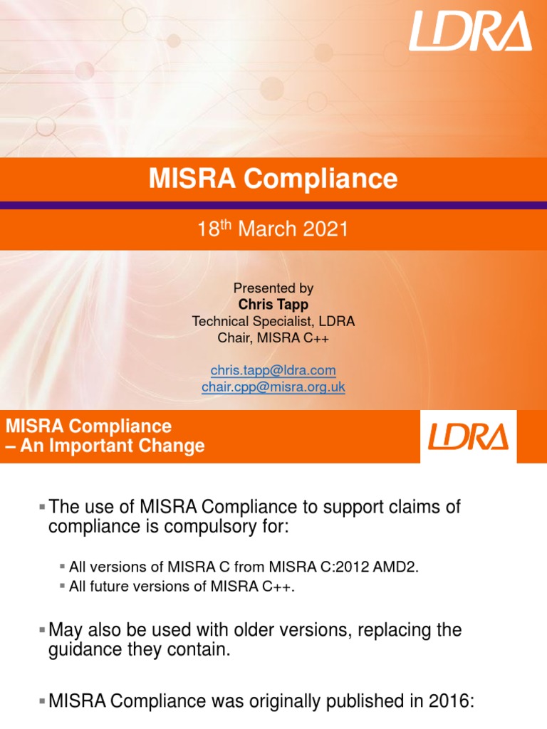 7 - MISRA Compliance - LDRA | PDF | Software Engineering | Computing