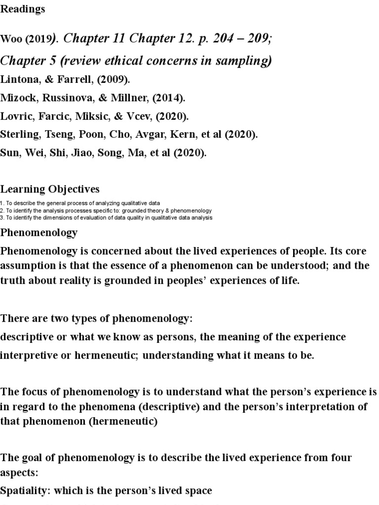 CNUR850, Module 5 - Learning Objectives | PDF | Qualitative Research ...
