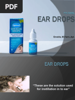 Uses of Otosporin Ear Drops | PDF | Dermatitis | Bacteria