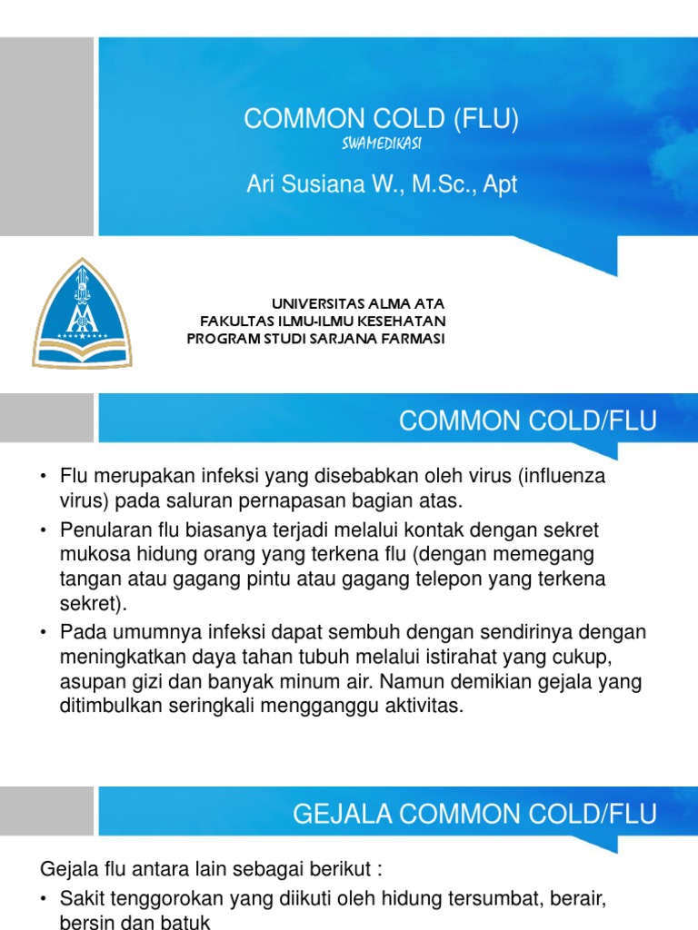 Swamedikasi Common Cold 2021 | PDF