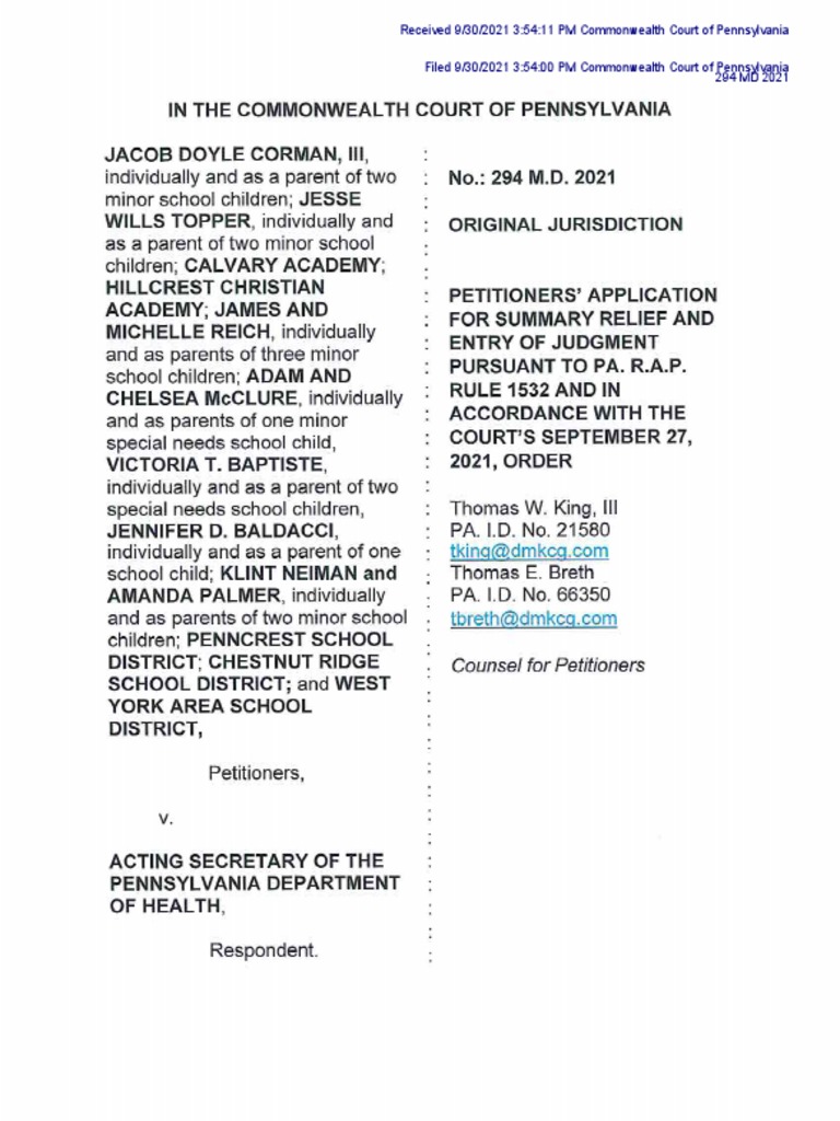 Application For Relief | PDF