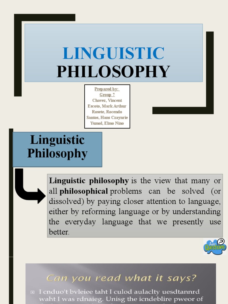 Linguistic Philosophy Group-7 | PDF | Language Acquisition | Learning