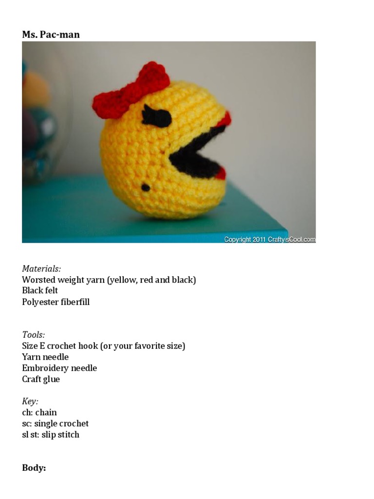 Allison Hoffman - Ms. Pacman | PDF | Crafts | Clothing