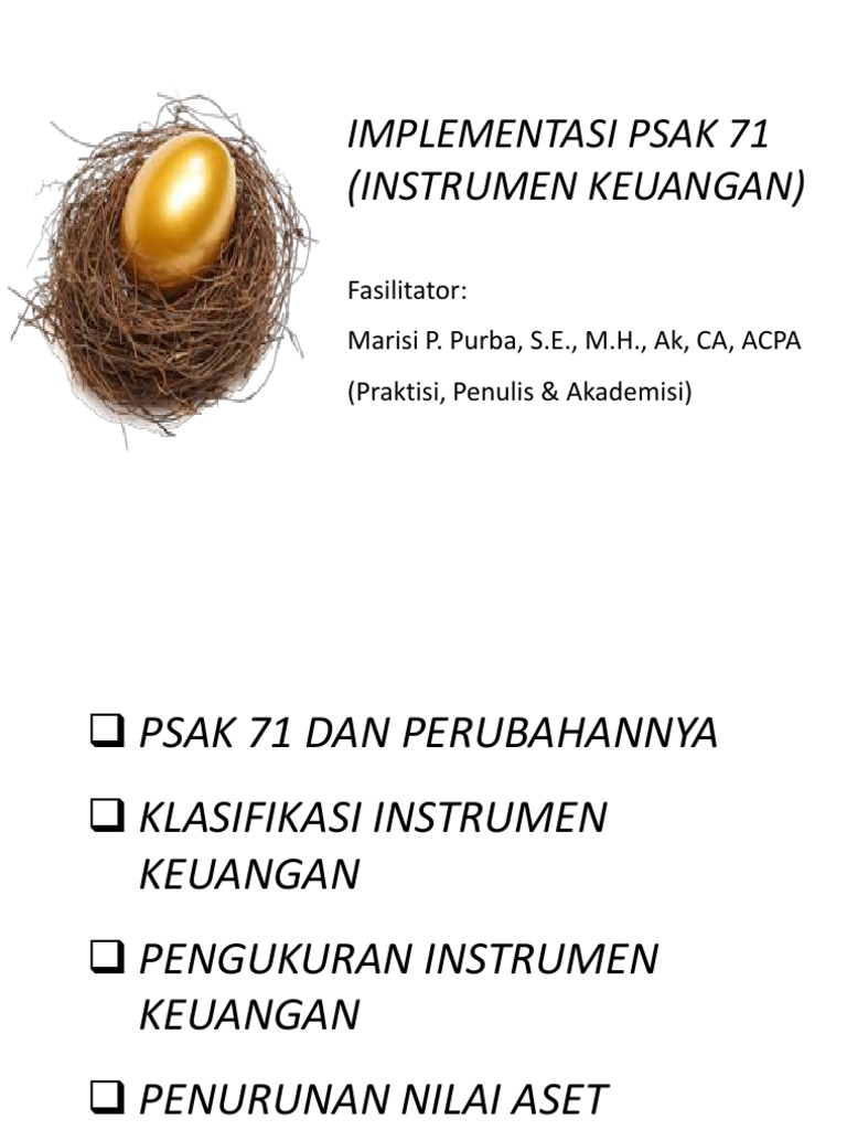 Implementasi PSAK 71 Instrumen Keuangan | PDF