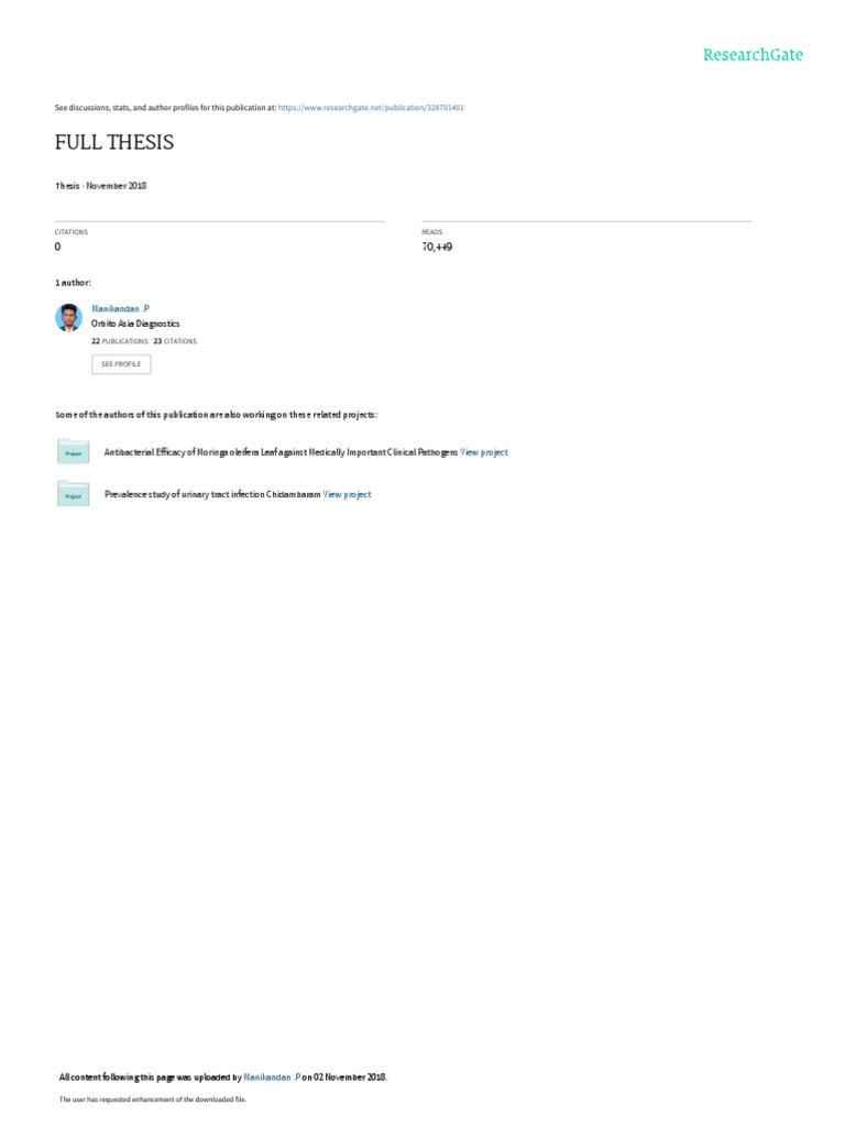 Full Thesis Pdf Antimicrobial Antimicrobial Resistance