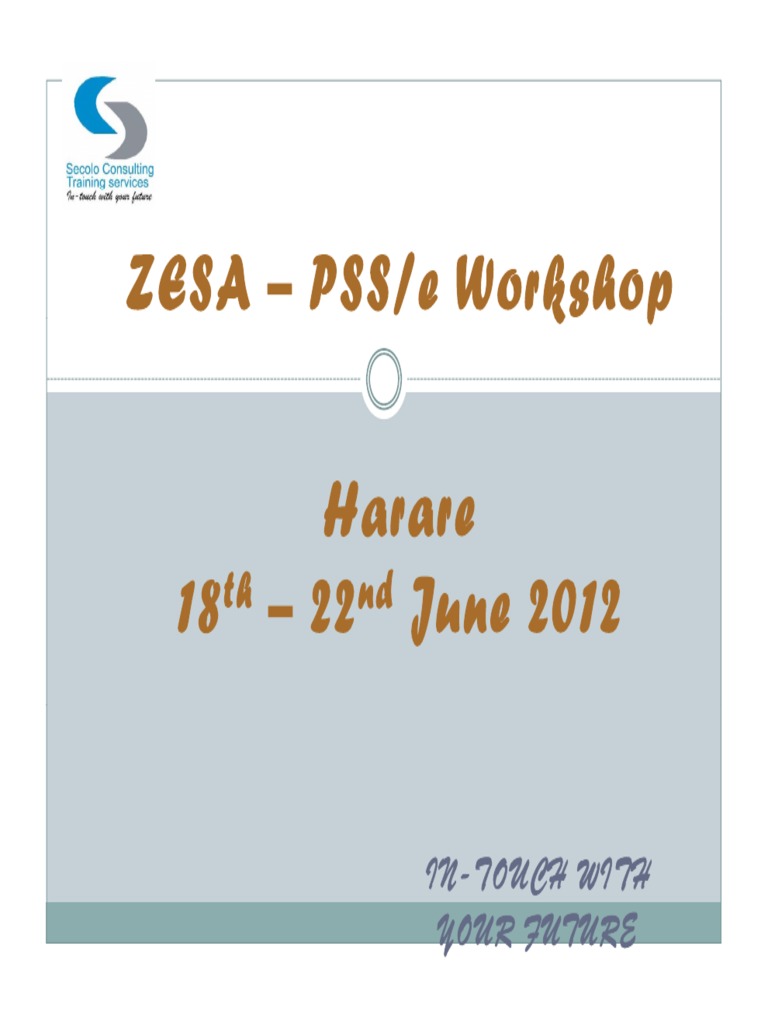 PSSe Workshop Day 1 | PDF | Power Engineering | Electrical Impedance