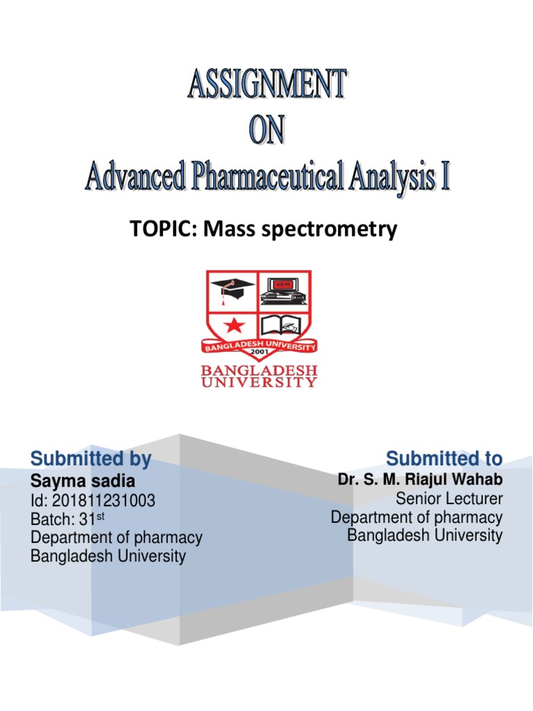 Mass Spectrometry 1 | PDF | Mass Spectrometry | Chemistry