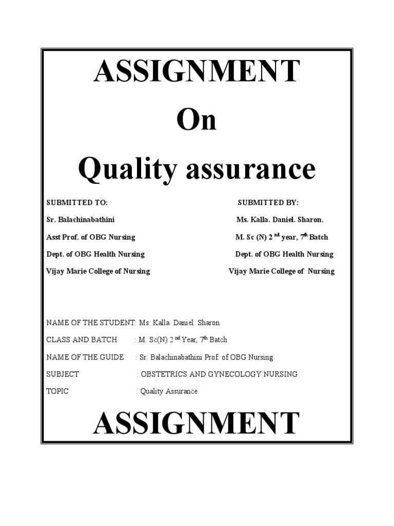 ASSIGNMENT 1, 2,3 Cover Page | PDF | Self-Improvement | Wellness