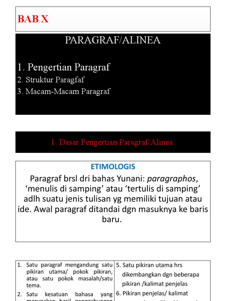BAB X, Paragraf | PDF | Kajian Bahasa Asing