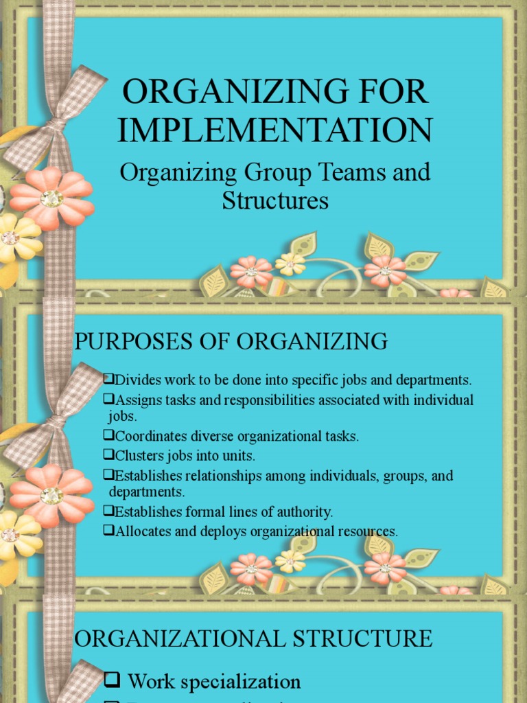 Organizing Group Teams and Structure | PDF | Organizational Structure ...