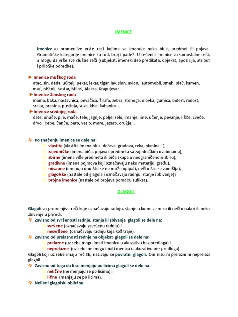 Prom - Vrste Reci Ukratko | PDF