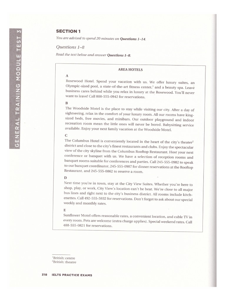 IELTS General Test 3. | PDF