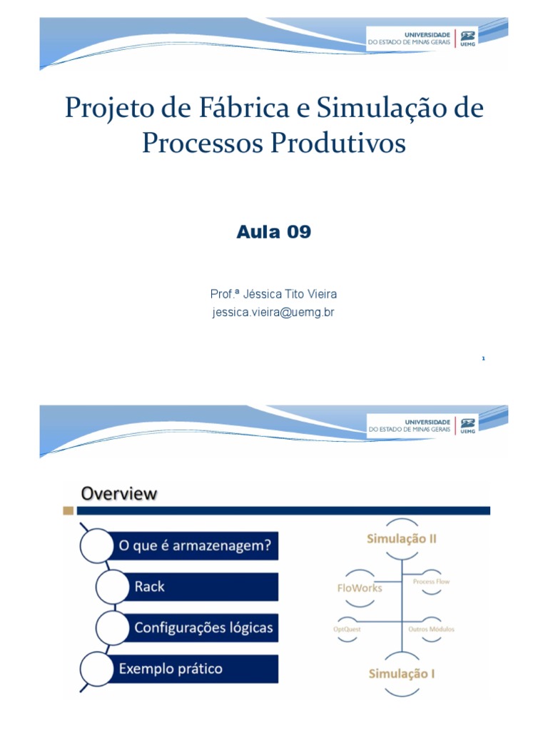Aula 09 - Projeto de Fábrica e Simulação ,,processos Produtivos | PDF