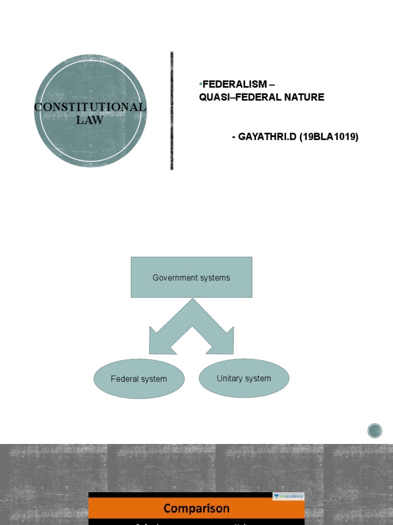 Federalism - Quasi Federal Nature | PDF | Constitution | Sources Of Law