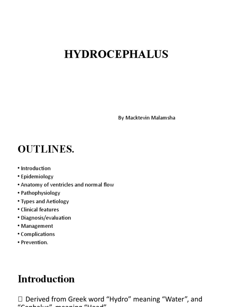 Hydrocephalus by Mac | PDF | Cerebrospinal Fluid | Anatomy