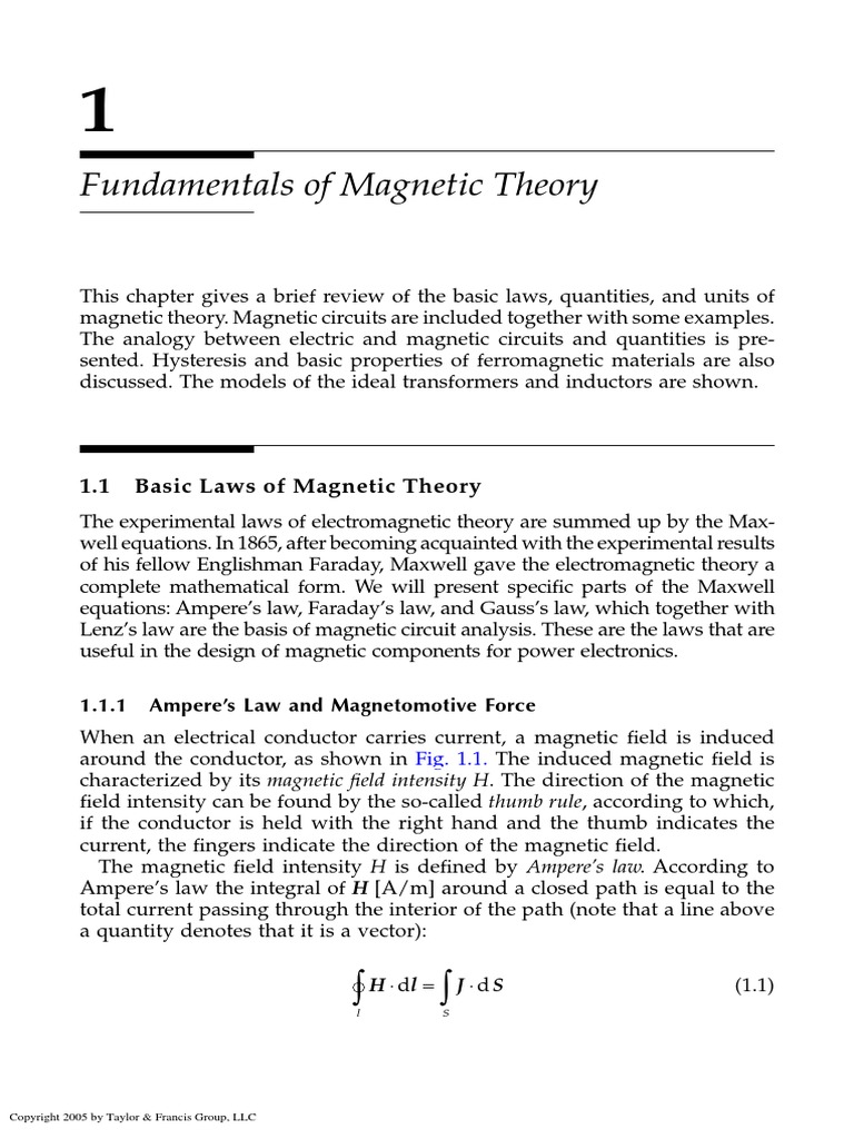 1.1 Basic Laws of Magnetic Theory | PDF | Magnetic Field | Ferromagnetism