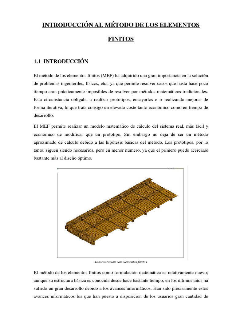 Introducción al Método de Elementos Finitos | PDF | Método de elementos ...