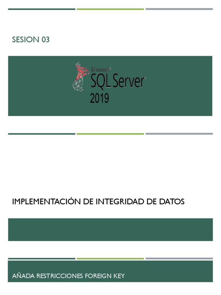 Sesion 03 - SQL - Basico | PDF | Gestión de tecnología de la ...