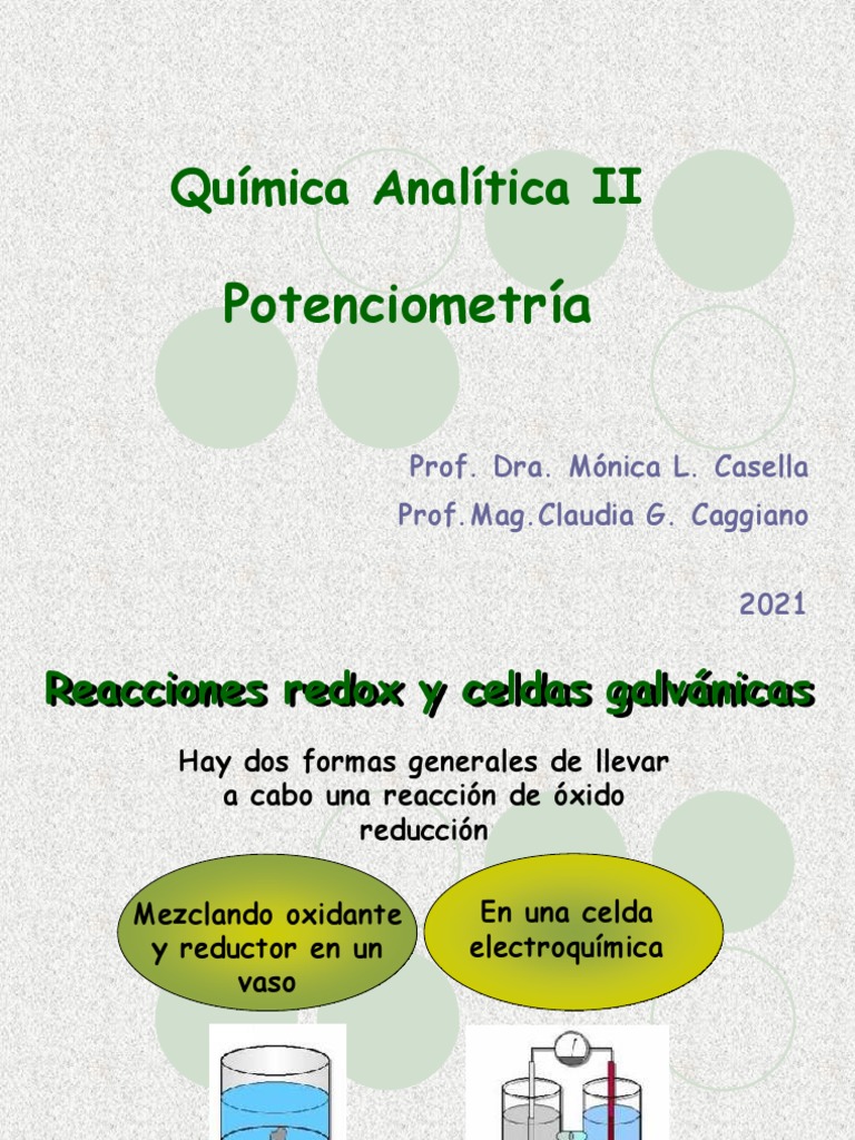 Potenciometría 2021 | PDF | Redox | Ph