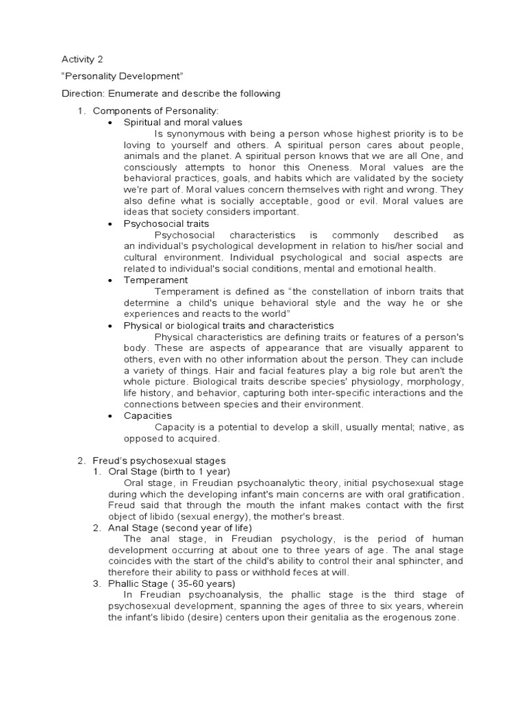 Freud's Psychosexual Stages Explained | PDF | Human Nature ...