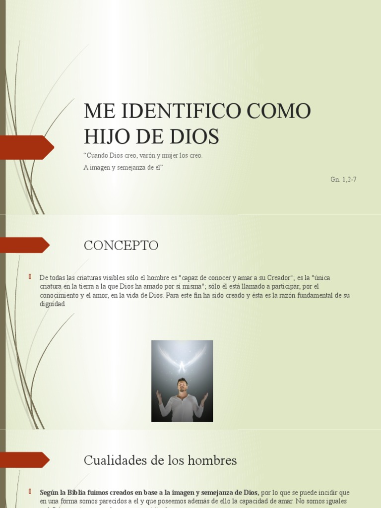 1ro - Tema 3 - Me Identifico Como Hijo de Dios | PDF