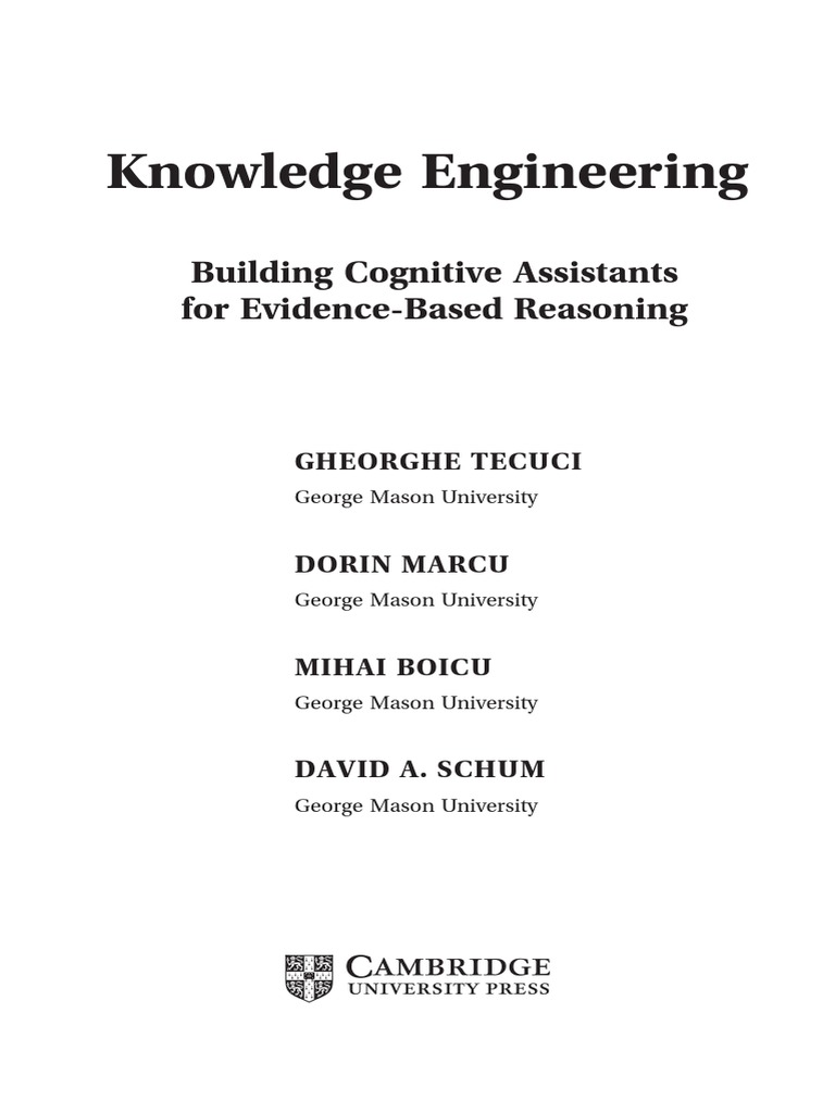 Knowledge Engineering Building Cognitive Assistants For Evidence-Based ...