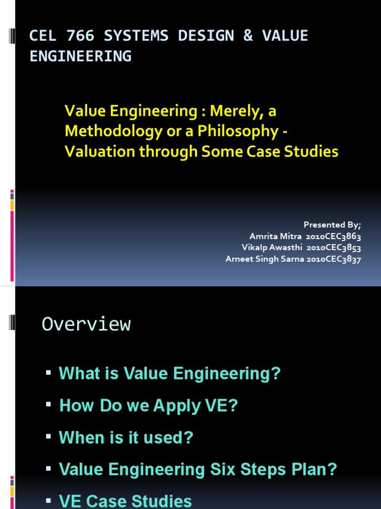Value Engg PPT Final | PDF | Concrete | Composite Material