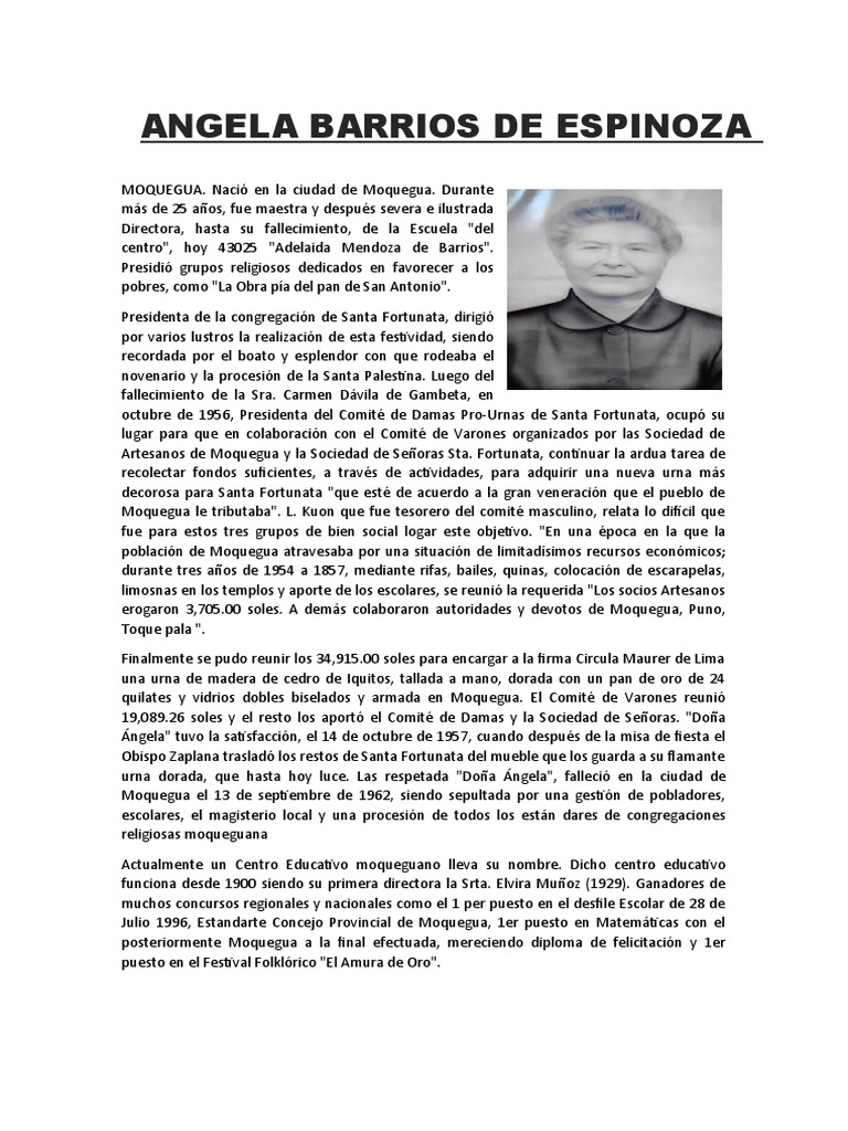Biografia Angela Barrios | PDF