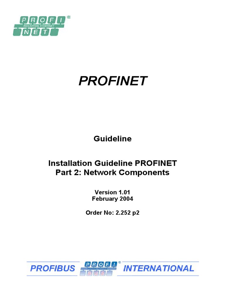 Profinet: Guideline Installation Guideline PROFINET Part 2: Network Components | Descargar ...