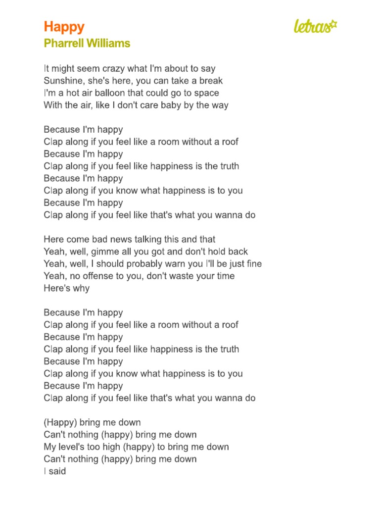Happy - Pharrell Williams | PDF