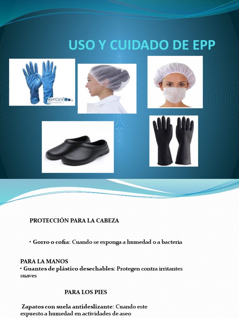 Cuidado Epp Cocina Pdf Alimentos Guante
