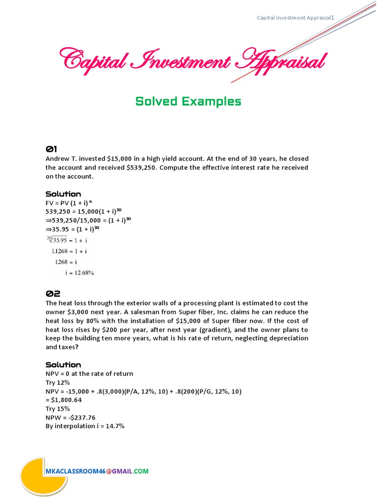 5 - Capital Investment Appraisal (Part-2) | PDF | Refinancing | Bonds ...