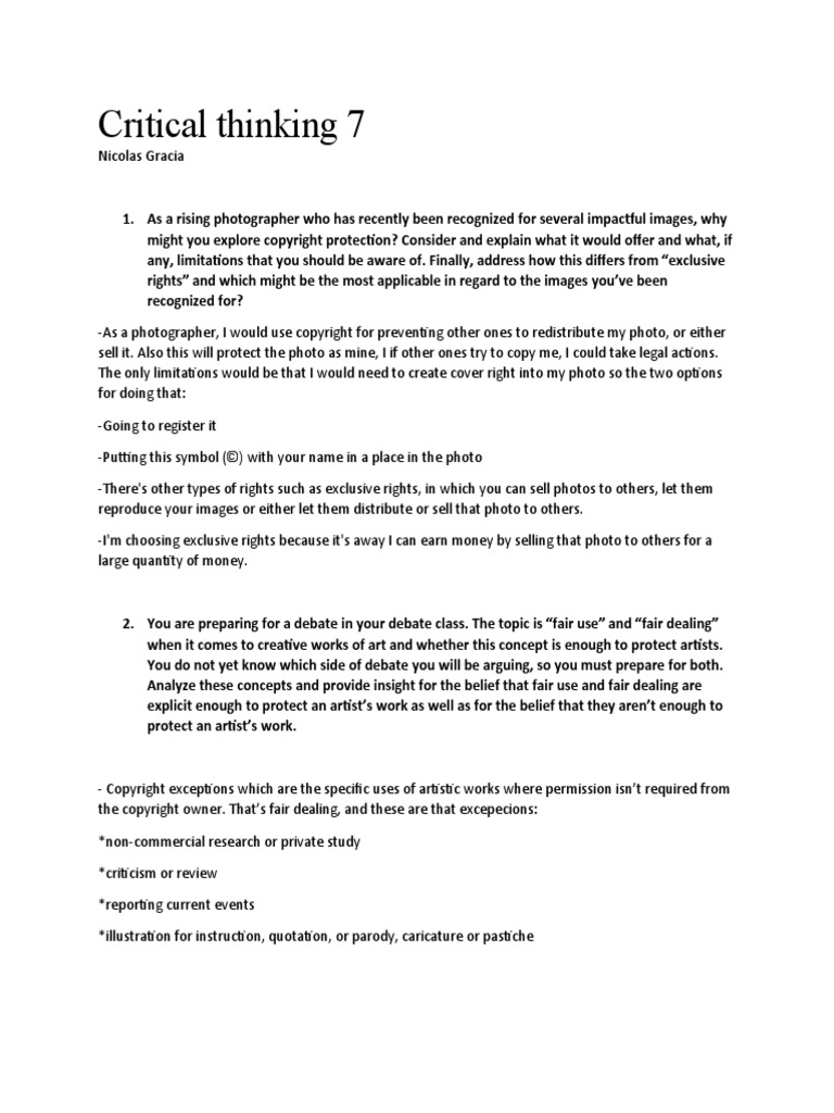 2020 21.nicolas Gracia - Photography.ct7 | PDF | Fair Dealing | Fair Use