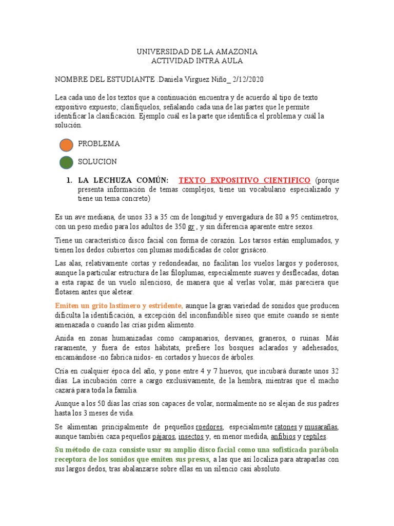 Taller Texto Expositivo - Daniela Virguez | PDF