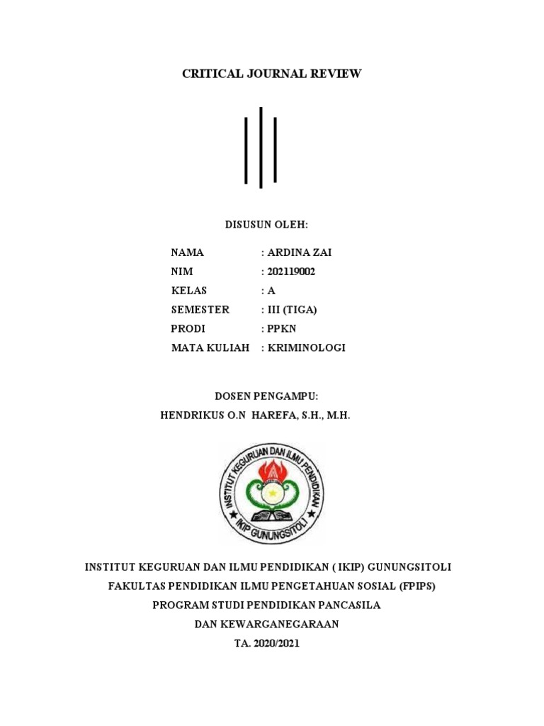 CJR Ardina Zai Kriminologi | PDF | Ilmu Sosial | Sejarah
