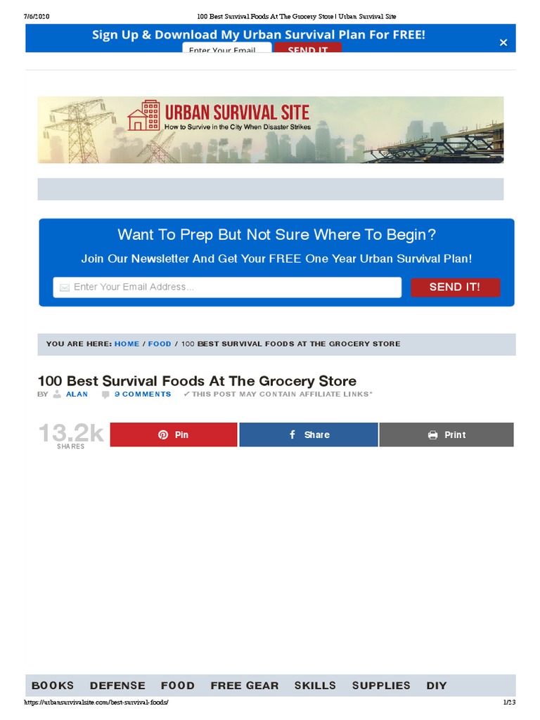 100 Best Survival Foods at The Grocery Store - Urban Survival Site ...