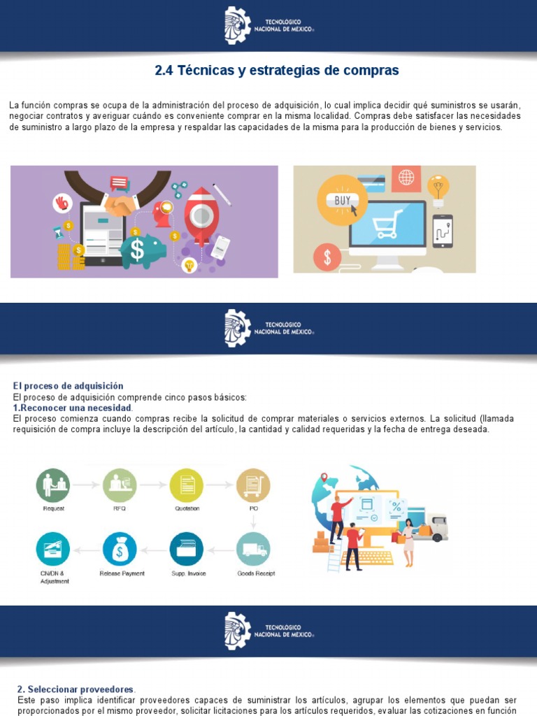 2.4 Técnicas y Estrategias de Compras | PDF | Calidad (comercial ...