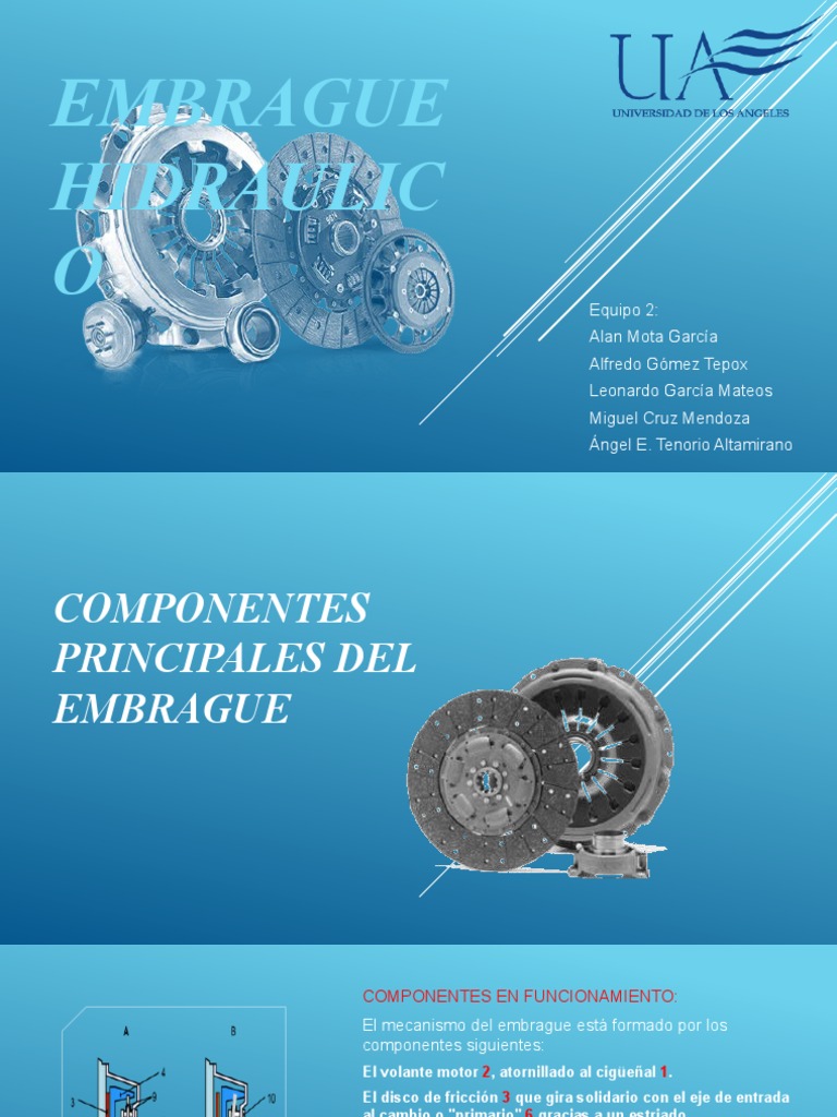 Componentes Principales Del Embrague | PDF | Embrague | Ingeniería mecánica