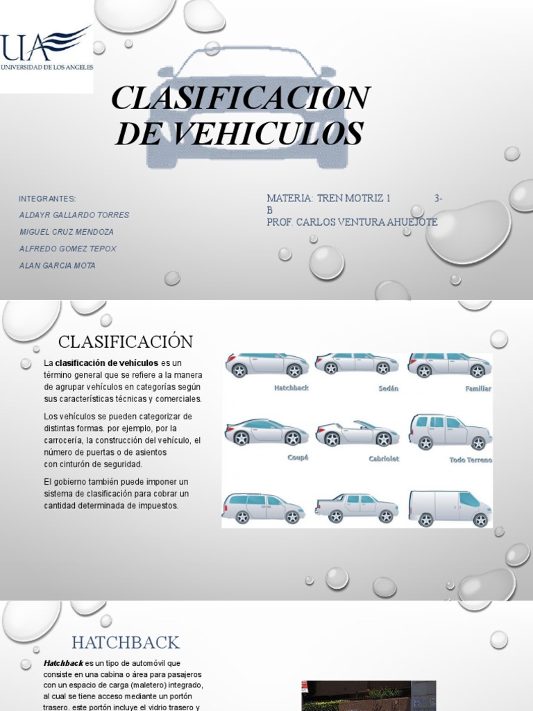 Clasificacion de Vehiculos | PDF | Sedán (Automóvil) | Vehículo utilitario deportivo