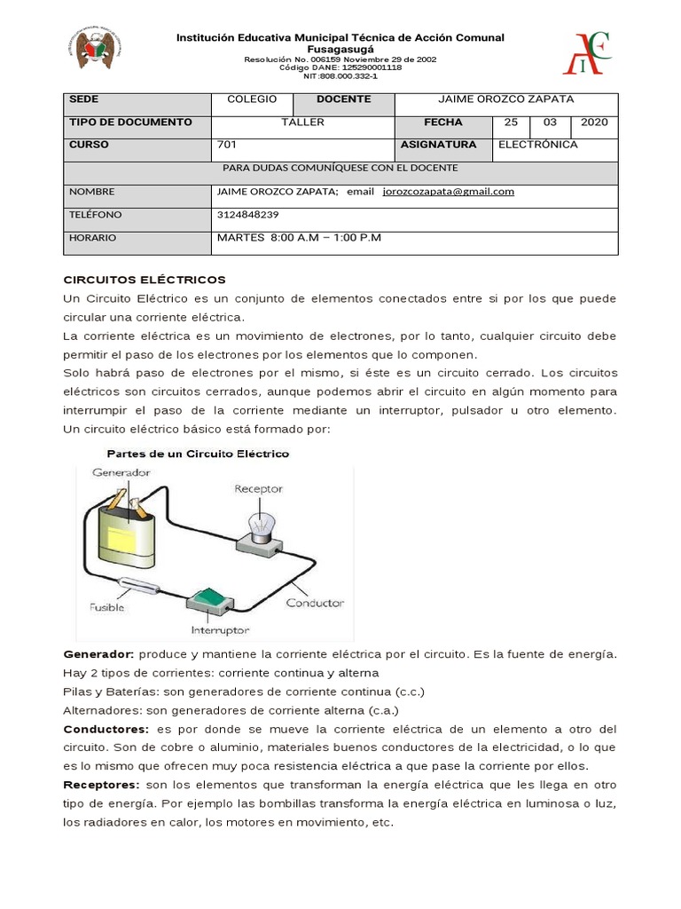 701 Electr Nica Jaime | PDF | voltaje | Corriente eléctrica