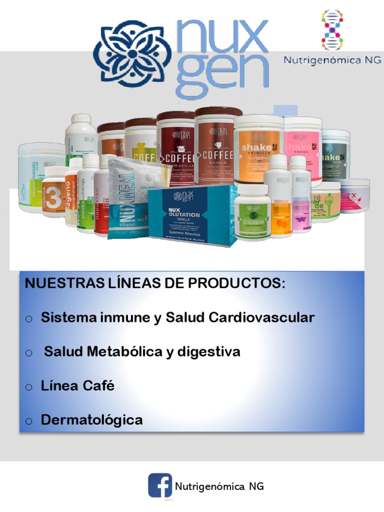 Productos Nuxgen: Beneficios y Usos | PDF | Antioxidante | Nutrición